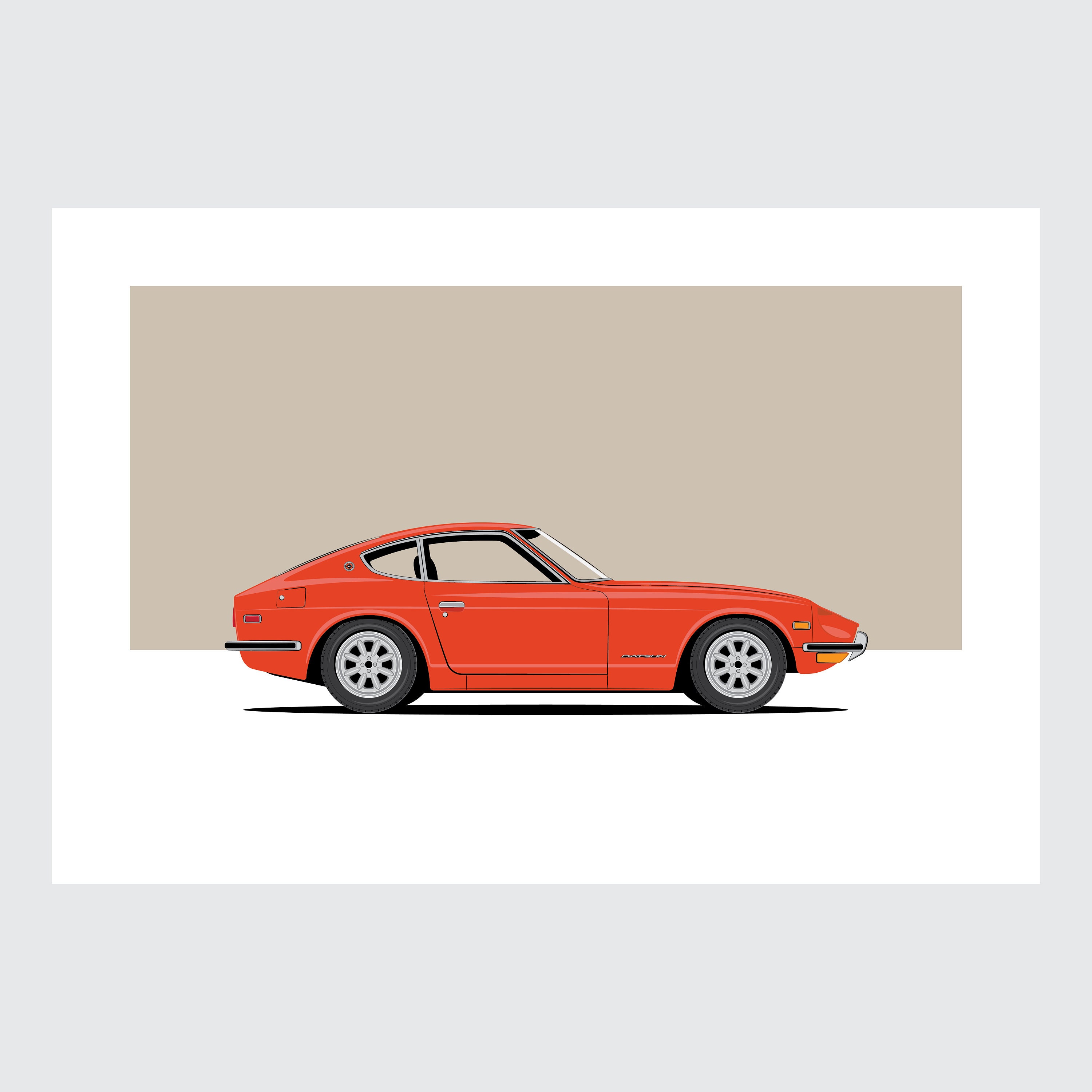 Datsun 240Z, 260Z, 280Z Print Car Poster, Car Art, Car Illustration - Etsy