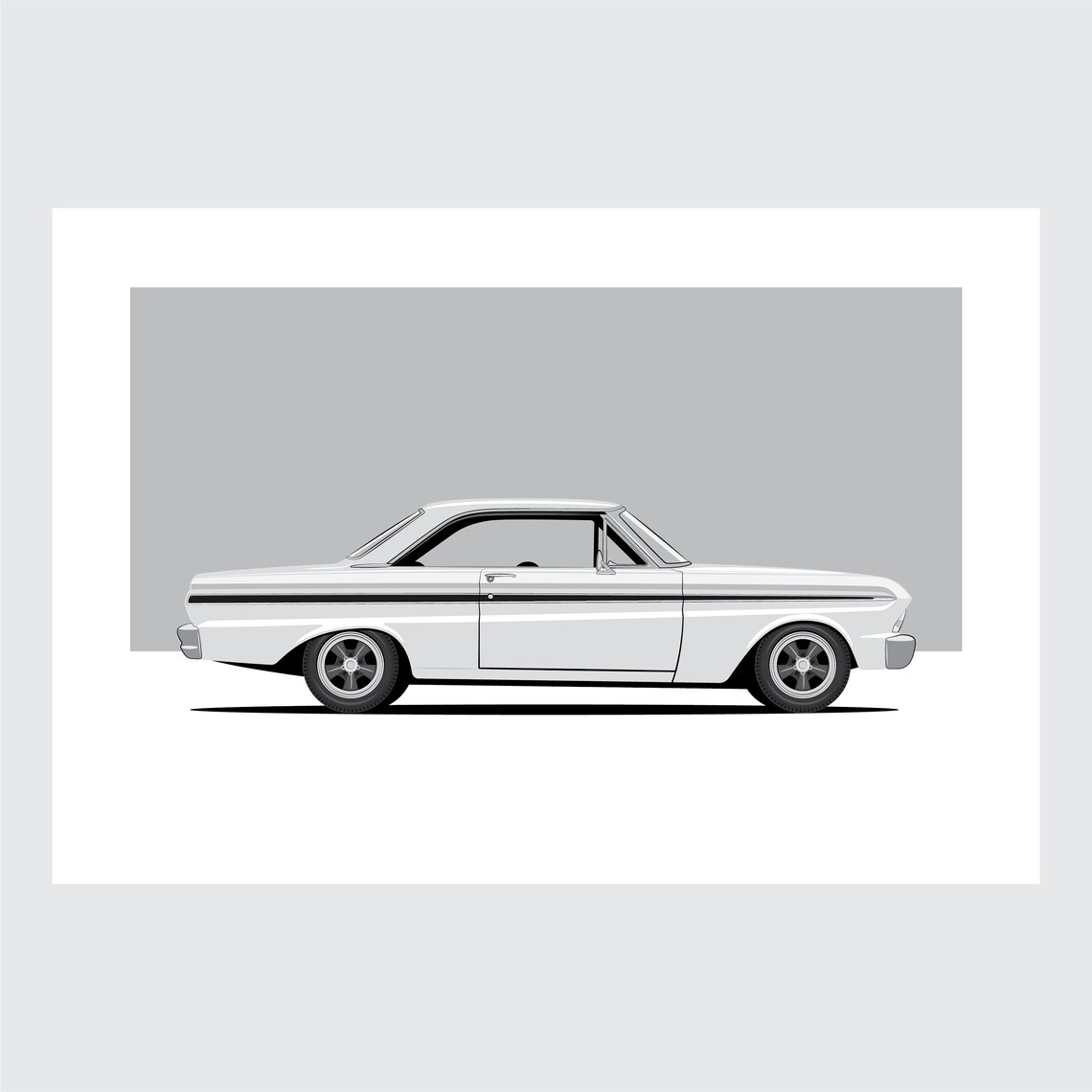 Ford Falcon 1964-65 Print Car Poster Cart Art Car | Etsy