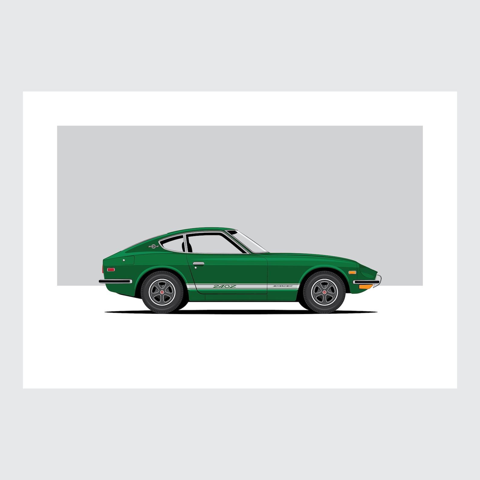 Datsun 240Z, 260Z, 280Z Print Car Poster, Car Art, Car Illustration ...