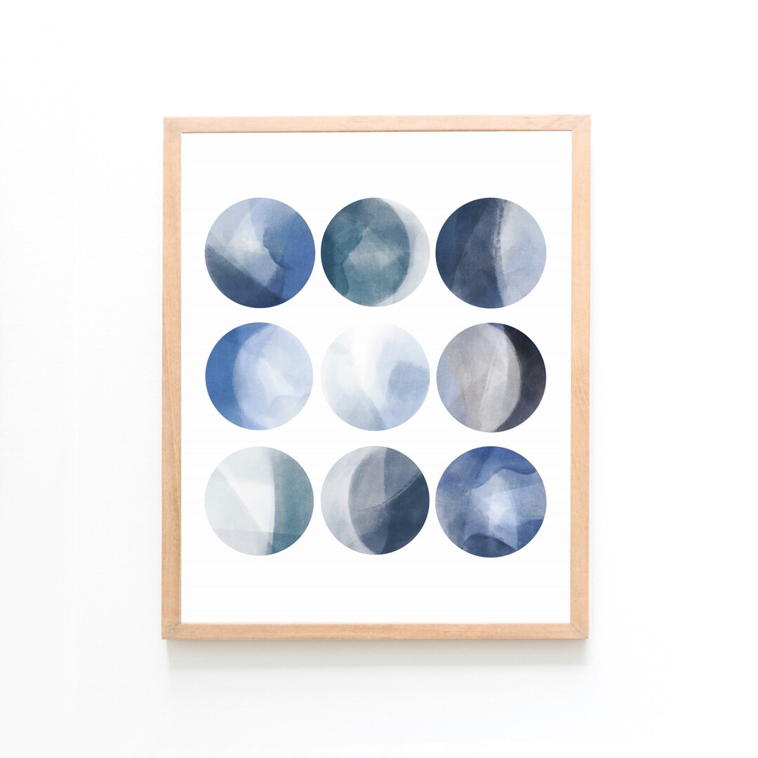 Moon Phases Printable/ Instant Download / Moon Art / Modern Minimalist ...