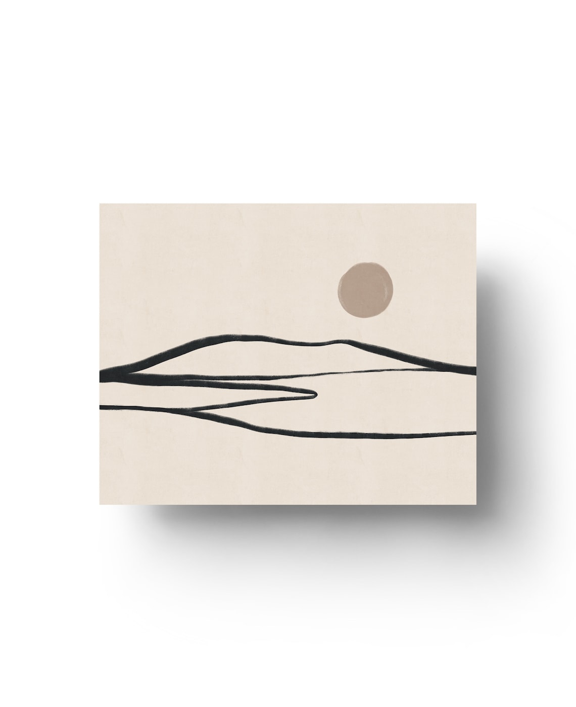 Line Drawing Landscape 02 / Abstract Landscape Printable / - Etsy