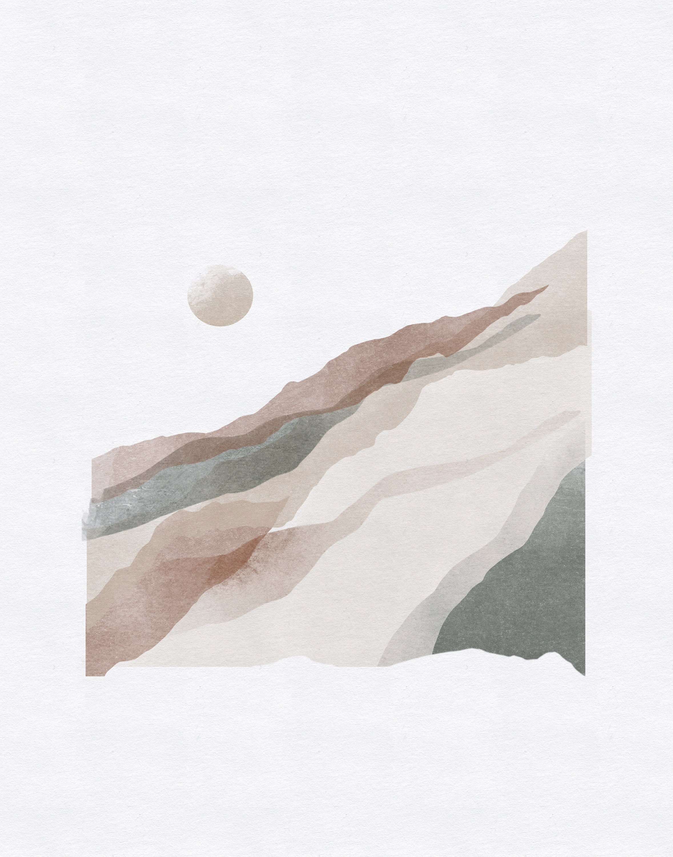 Abstract Mountains 2 Printable /abstract Landscape/ Digital Download ...