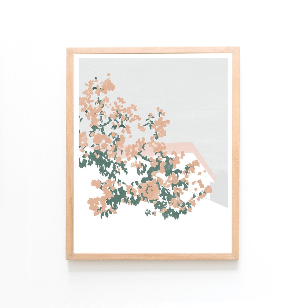 Floral Landscape Print / Modern Landscape / Minimal Flower/ Minimal ...