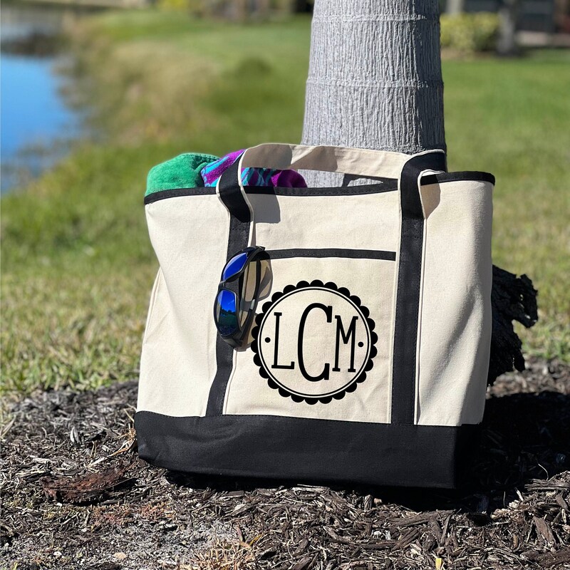 Monogram Beach Bag - Etsy