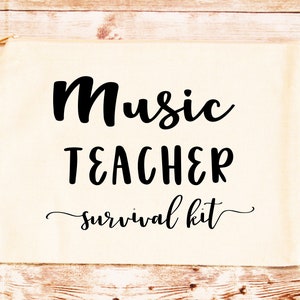 Music Teacher Survival Bag Music Teacher Gift Teacher Survival Kit ...