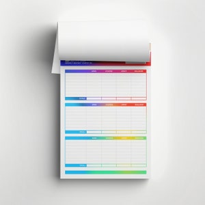 A5 Budget Check-in Notepad | 25 Sheet Notepad for Scrap or Temporary ...