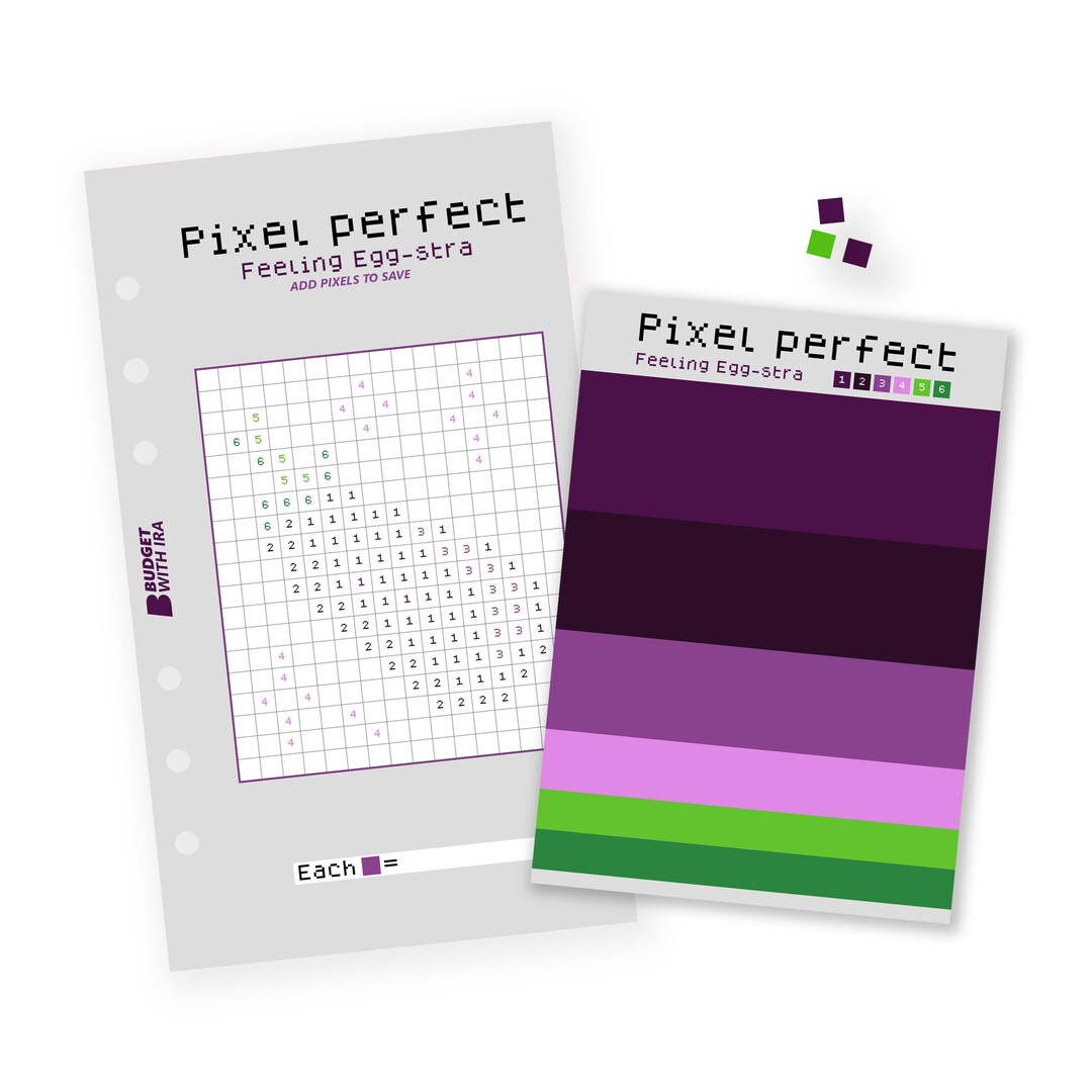 Pixel Savings Challenge Dashboard: Feeling Egg-stra! Budget Stickers - Etsy