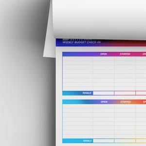 A5 Budget Check-in Notepad | 25 Sheet Notepad for Scrap or Temporary ...