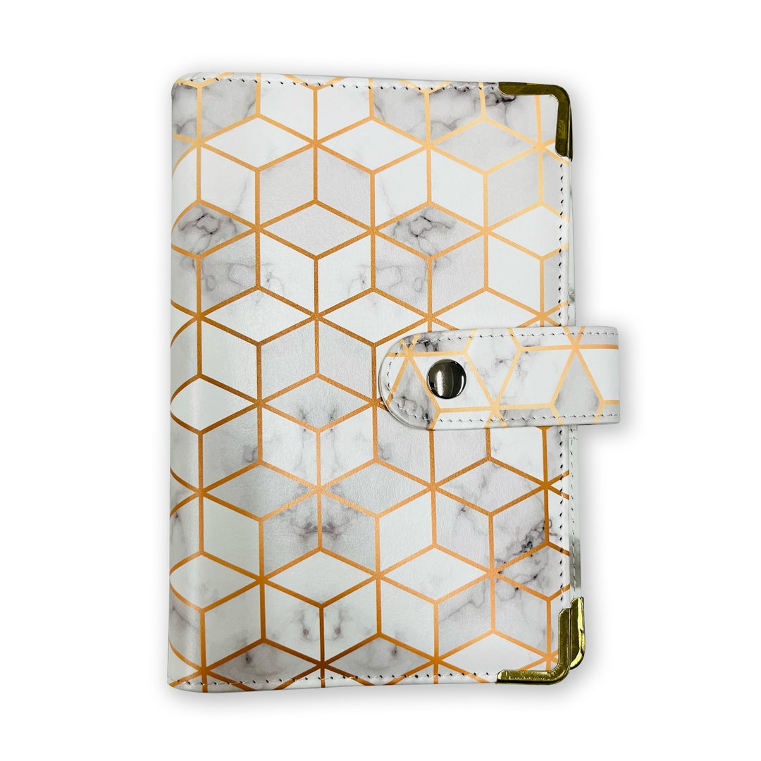 Geometric Marble PU Leather A6 Budget Binder Custom Option Available ...
