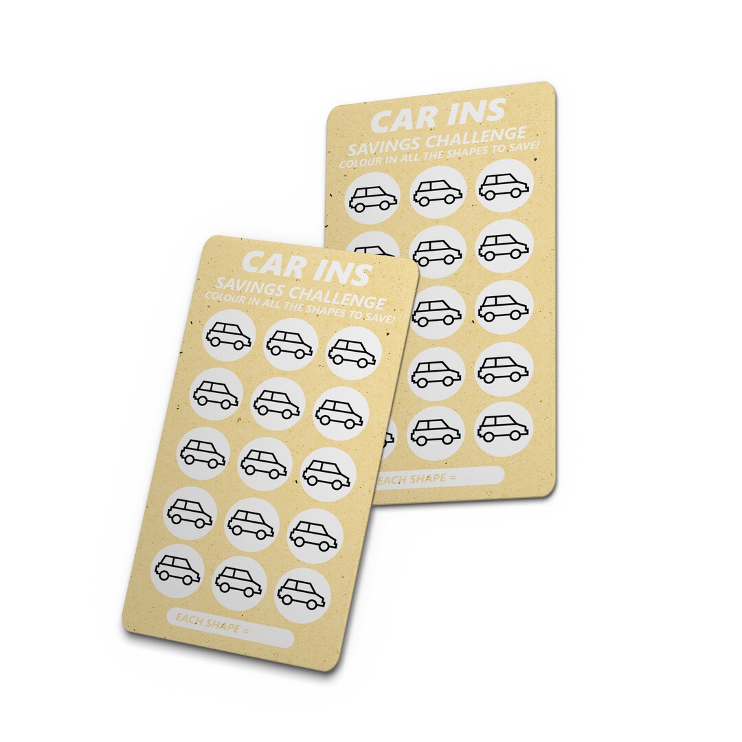 Car Insurance Savings Challenge | Thick, Durable Savings Challenge ...