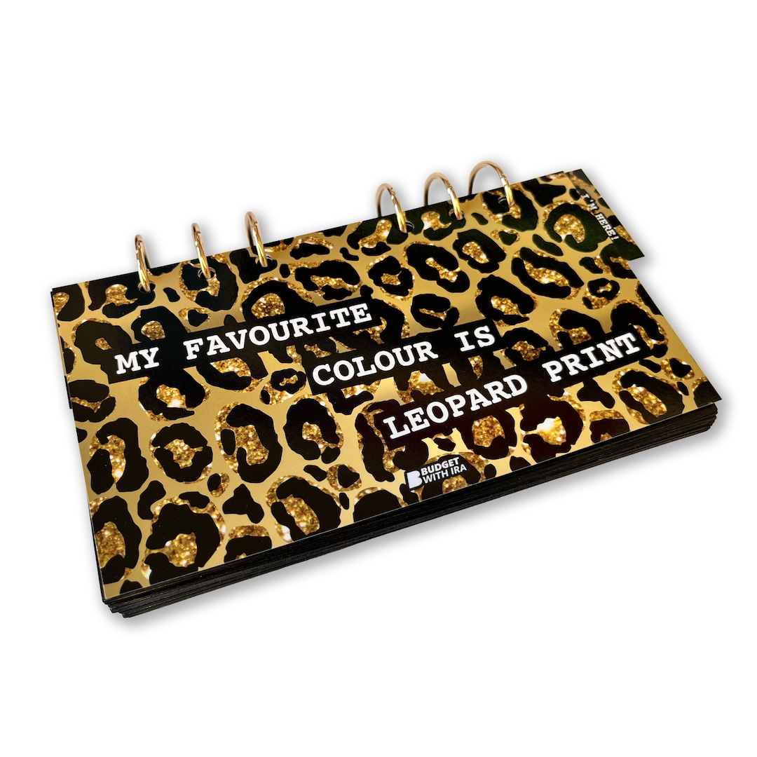 Leopard Print 3K Savings Binder | Save & Stuff | Budget With Ira - Etsy