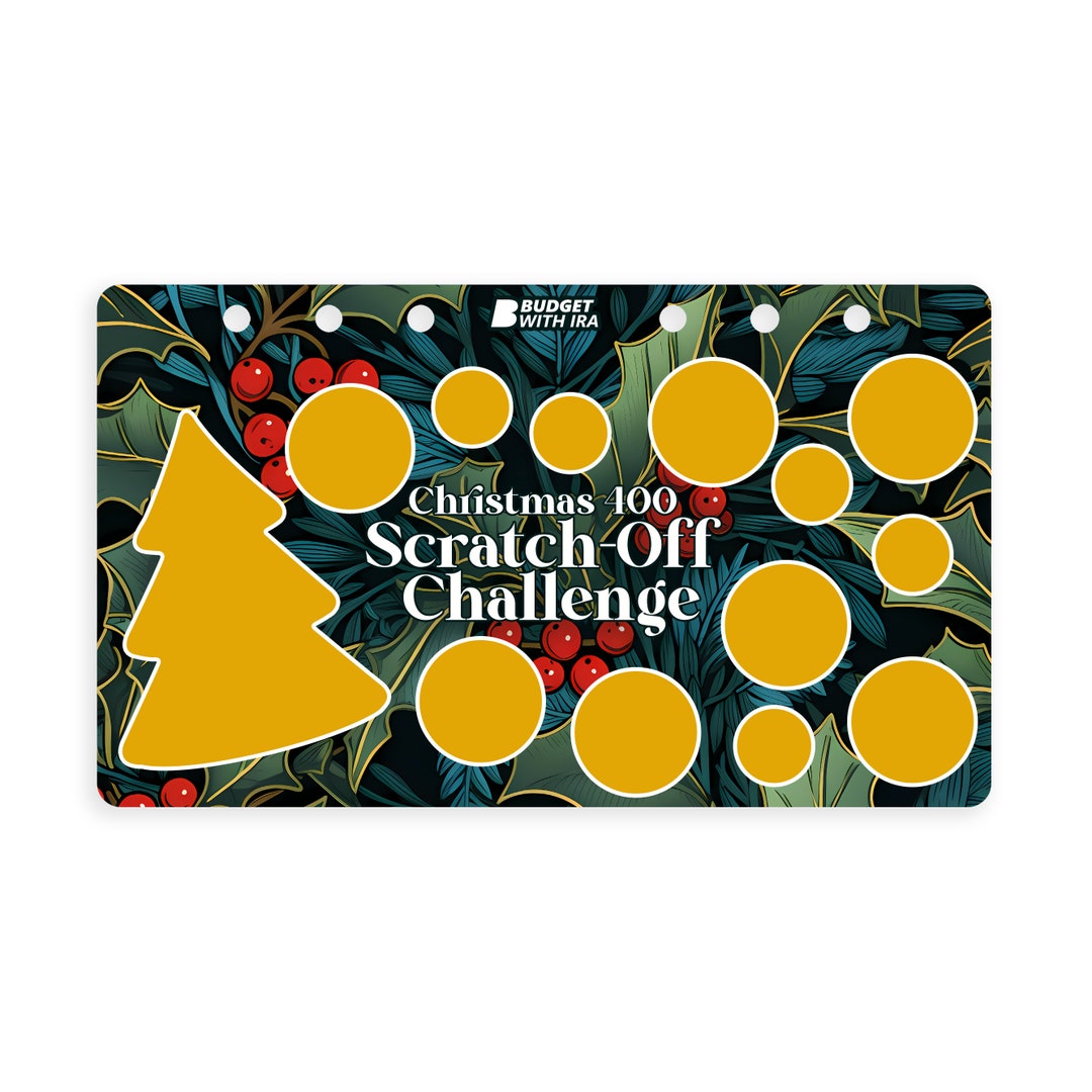 Save 400 Scratch-off Savings Challenge Christmas Advent Surplus Budget ...