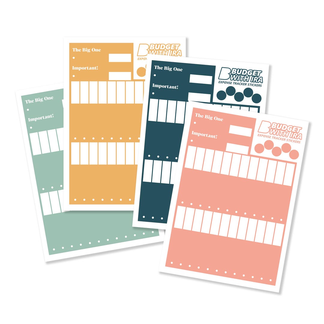 Expense Tracker Sticker Sheets | to Fit B3 Budget Planner | Budget With ...