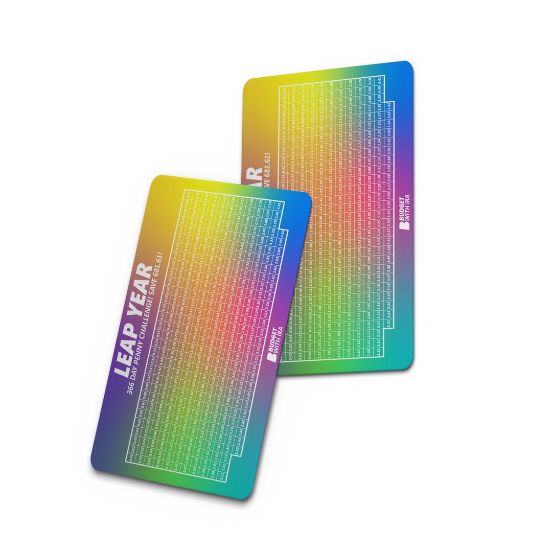 Leap Year Penny Challenge Savings Challenge | Thick, Durable Savings ...