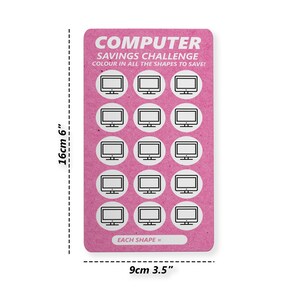 Computer Savings Challenge | Thick, Durable Savings Challenge | Insert ...