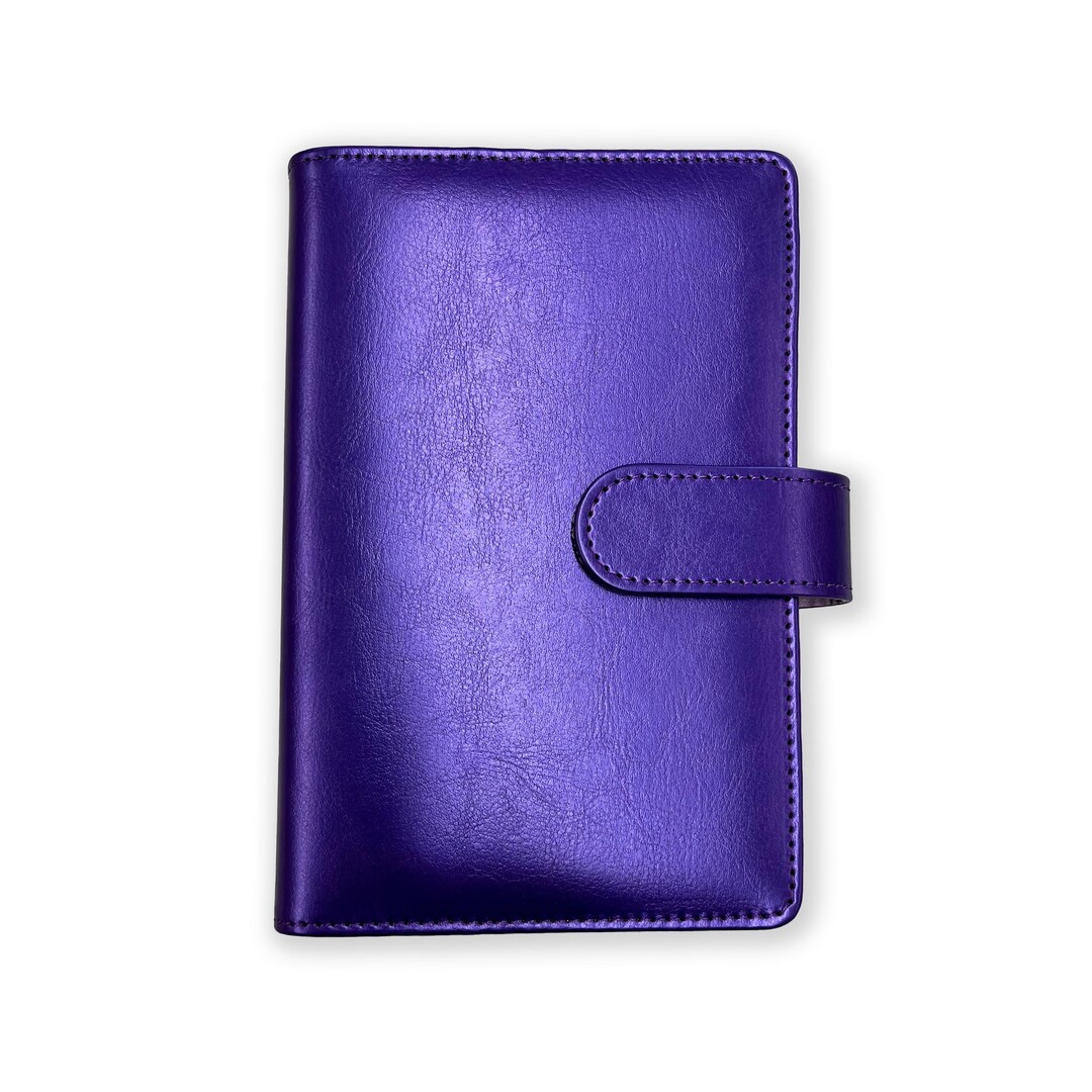 Metallic Grape Purple PU Leather A6 Budget Binder | Custom Option ...