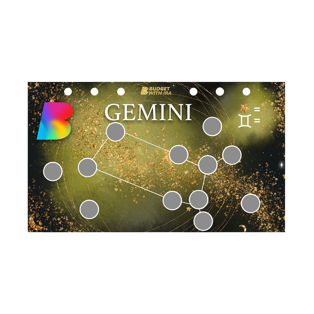 Gemini Zodiac Scratch-off Savings Challenge Dashboard - Etsy
