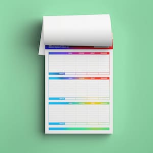 A5 Budget Check-in Notepad | 25 Sheet Notepad for Scrap or Temporary ...