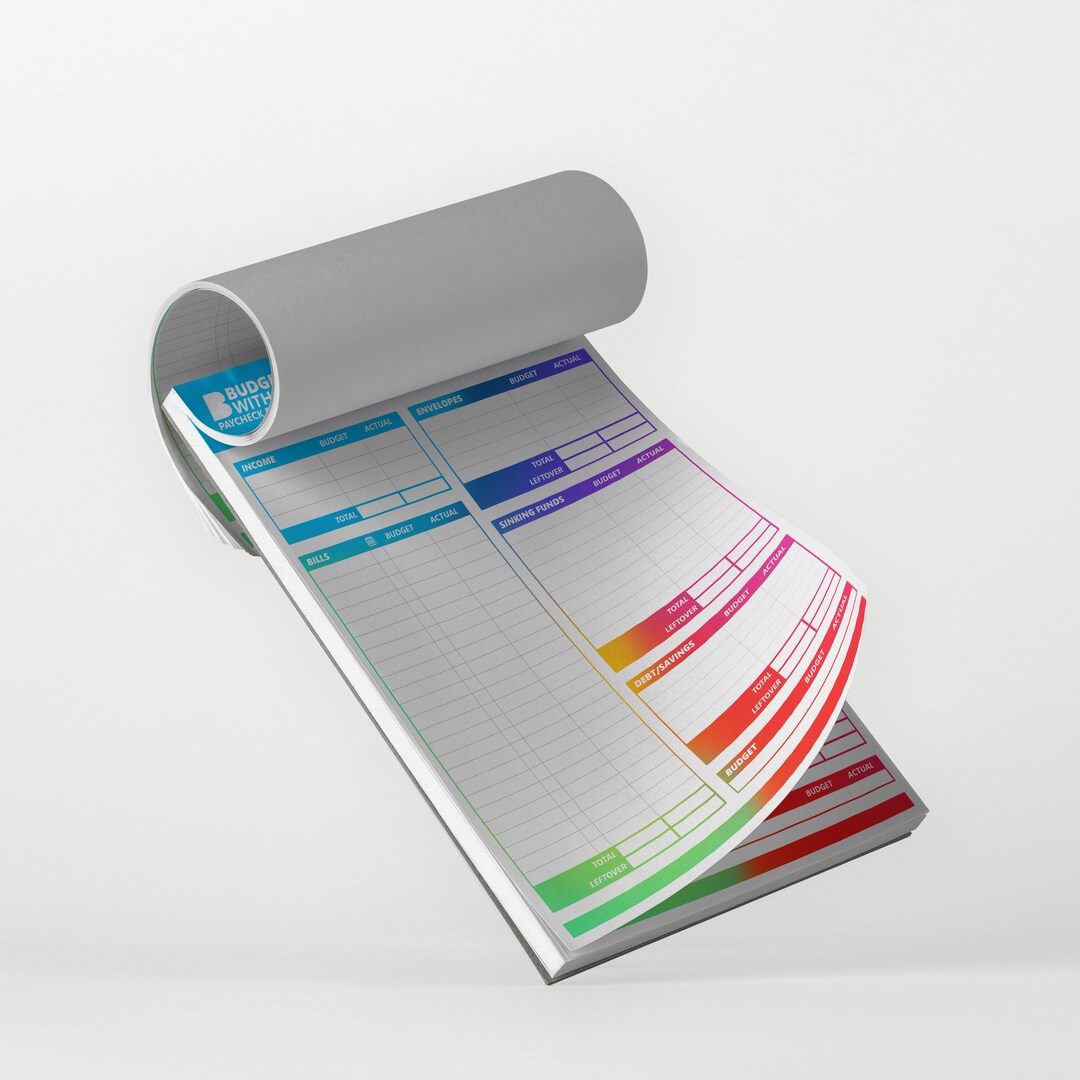 A5 Budget Notepad | 25 Sheet Notepad for Scrap or Temporary Budgets ...