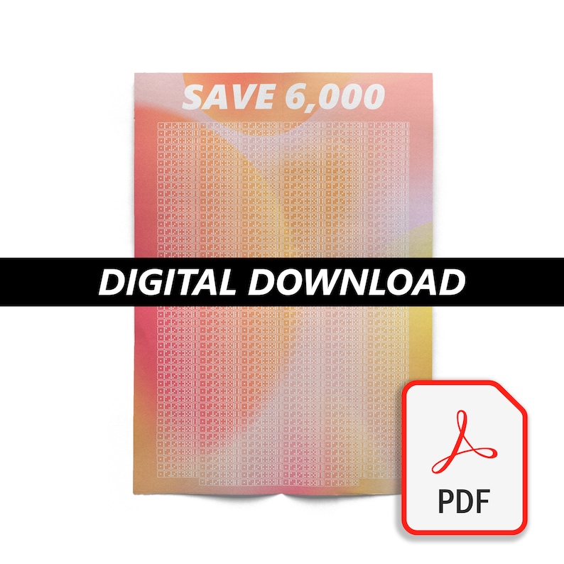 DIGITAL Save 6,000 Dice Savings Challenge Poster | A4 and US Letter ...