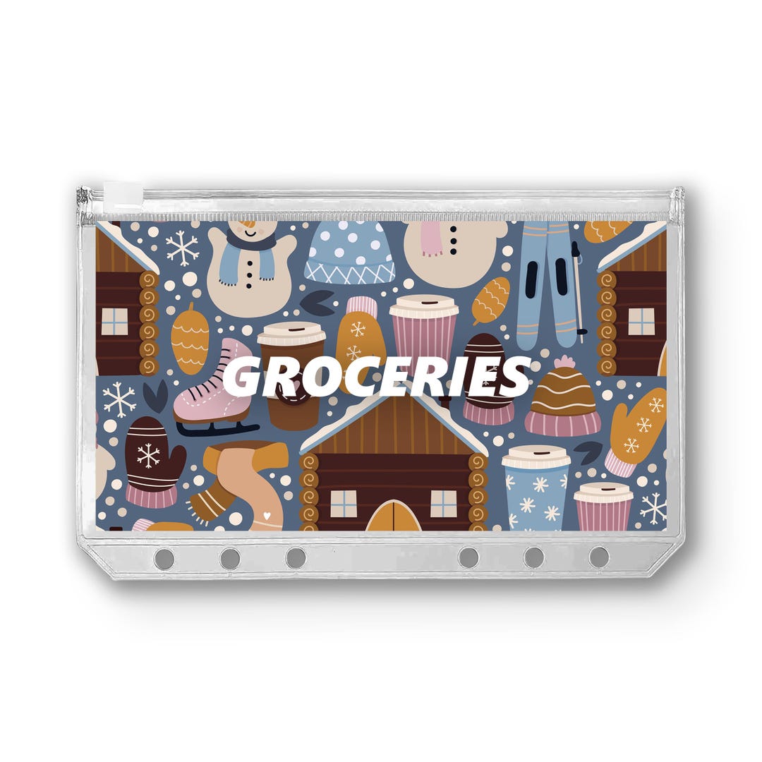 Snow Day! A6 Zipper Cash Envelopes | Single or Bundle Sets | Budget ...