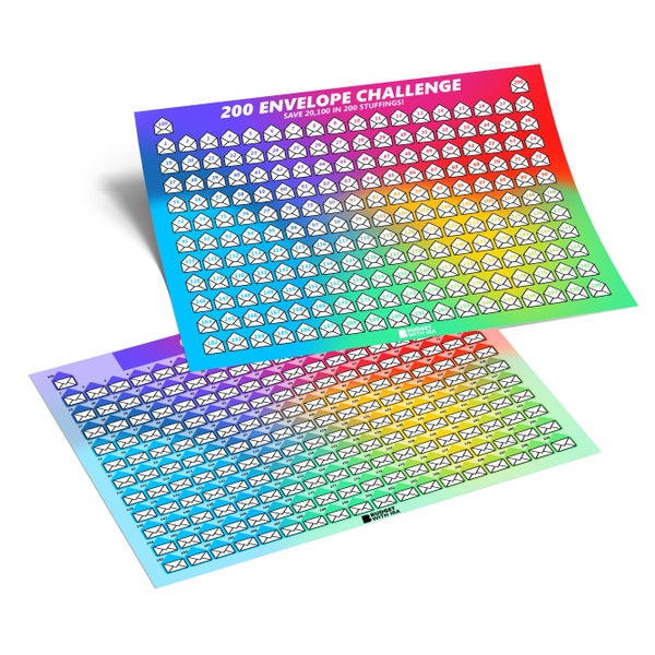 100 Envelope Challenge Stickers - Etsy