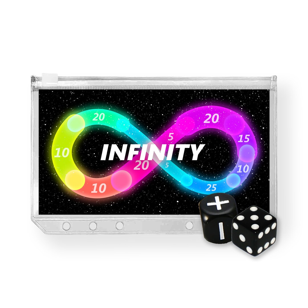 Infinity ENDLESS Savings Challenge | Zipper Wallet | Budget With Ira - Etsy
