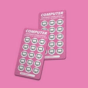 Computer Savings Challenge | Thick, Durable Savings Challenge | Insert ...
