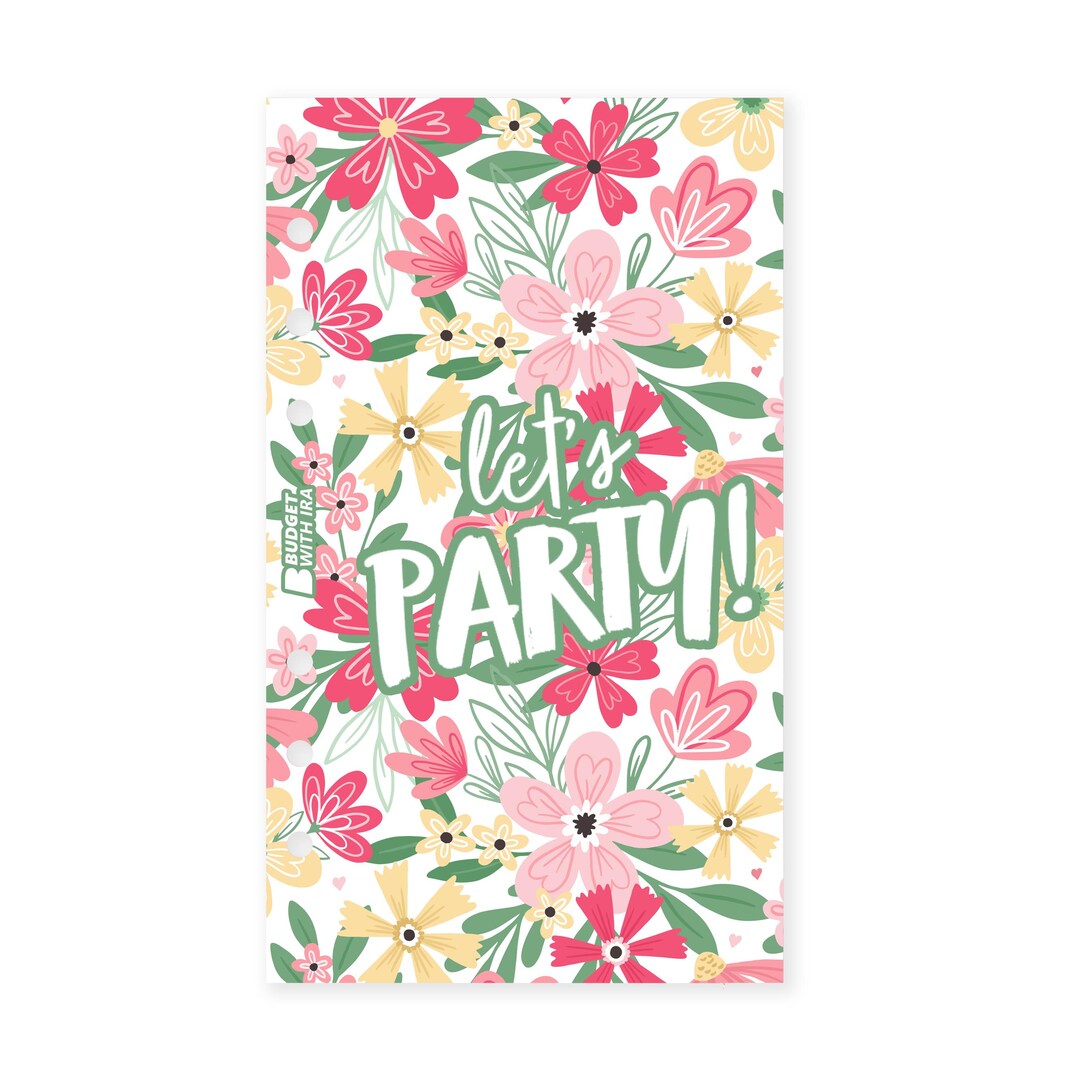 Let's Party A6 Binder Dashboard Christmas Cash Binder Dashboard Budget ...