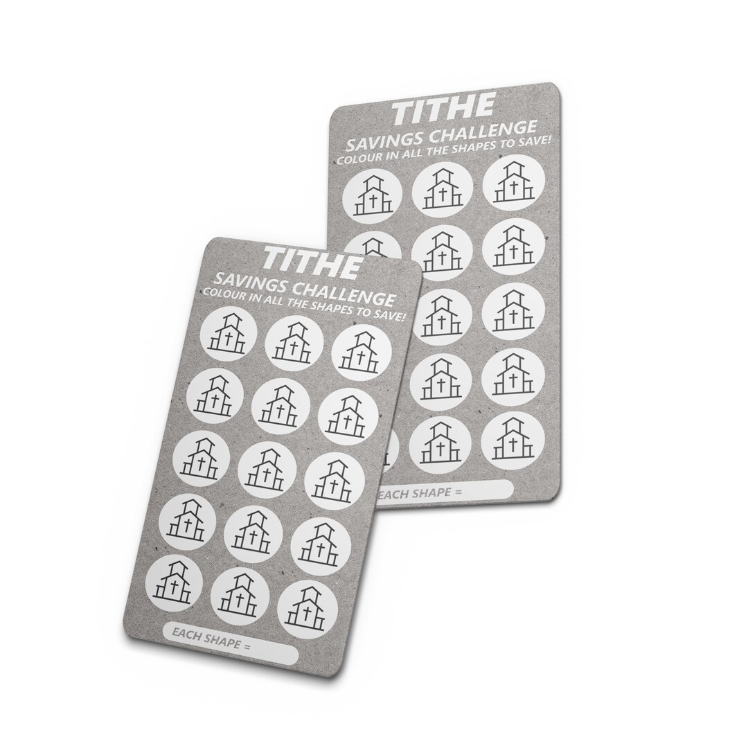 Tithe Savings Challenge | Thick, Durable Savings Challenge | Insert ...