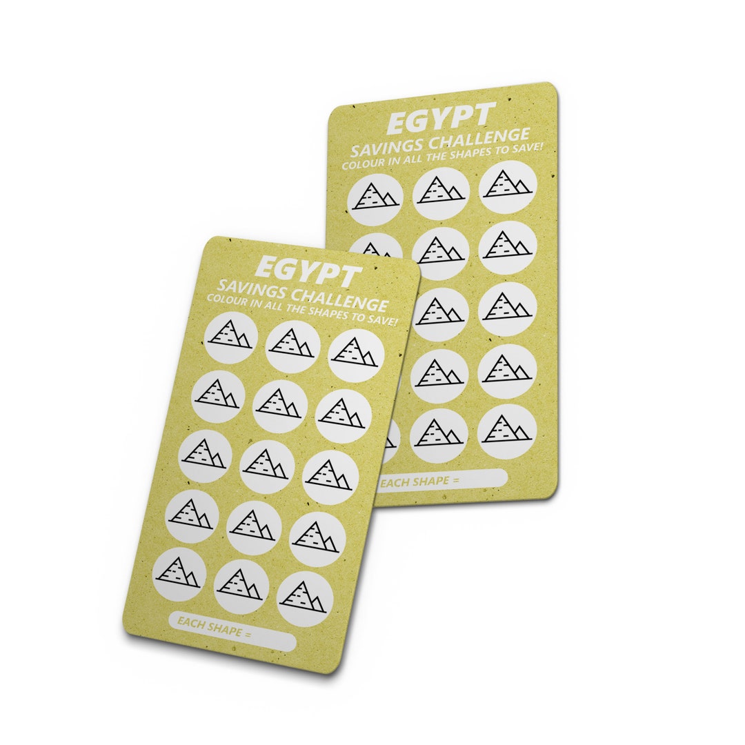 Egypt Savings Challenge Thick, Durable Savings Challenge Insert 097 ...