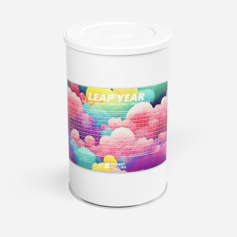 Penny Challenge Money Tin Sticker Budget With Ira - Etsy