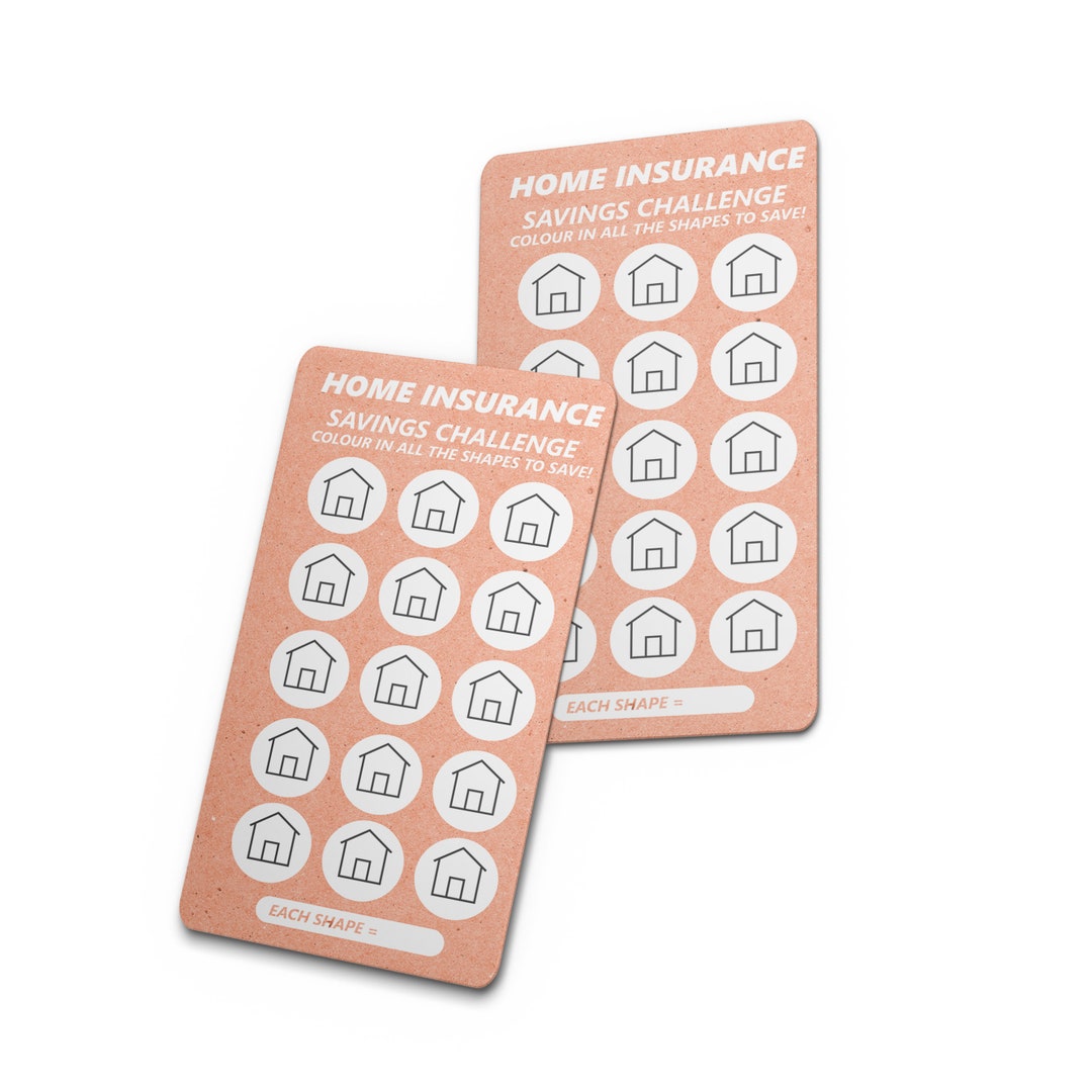 Home Insurance Savings Challenge | Thick, Durable Savings Challenge ...