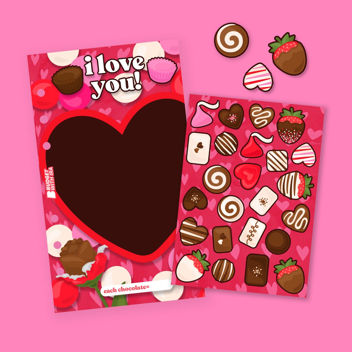 I Love You! Sticker Savings Challenge | Stickers & Savings Dashboard ...