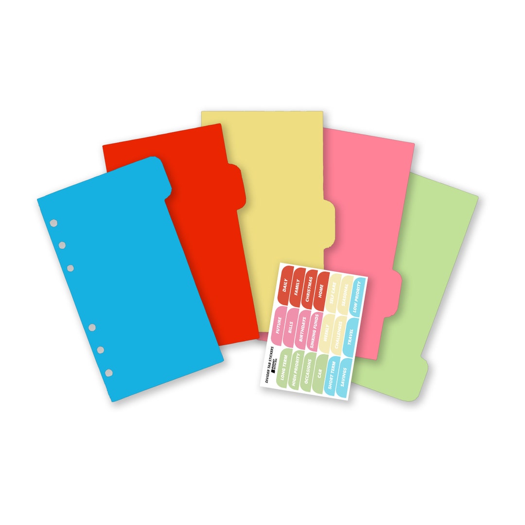 A6 Section Dividers for Budget Binder Cash Dividers Subject Dividers ...