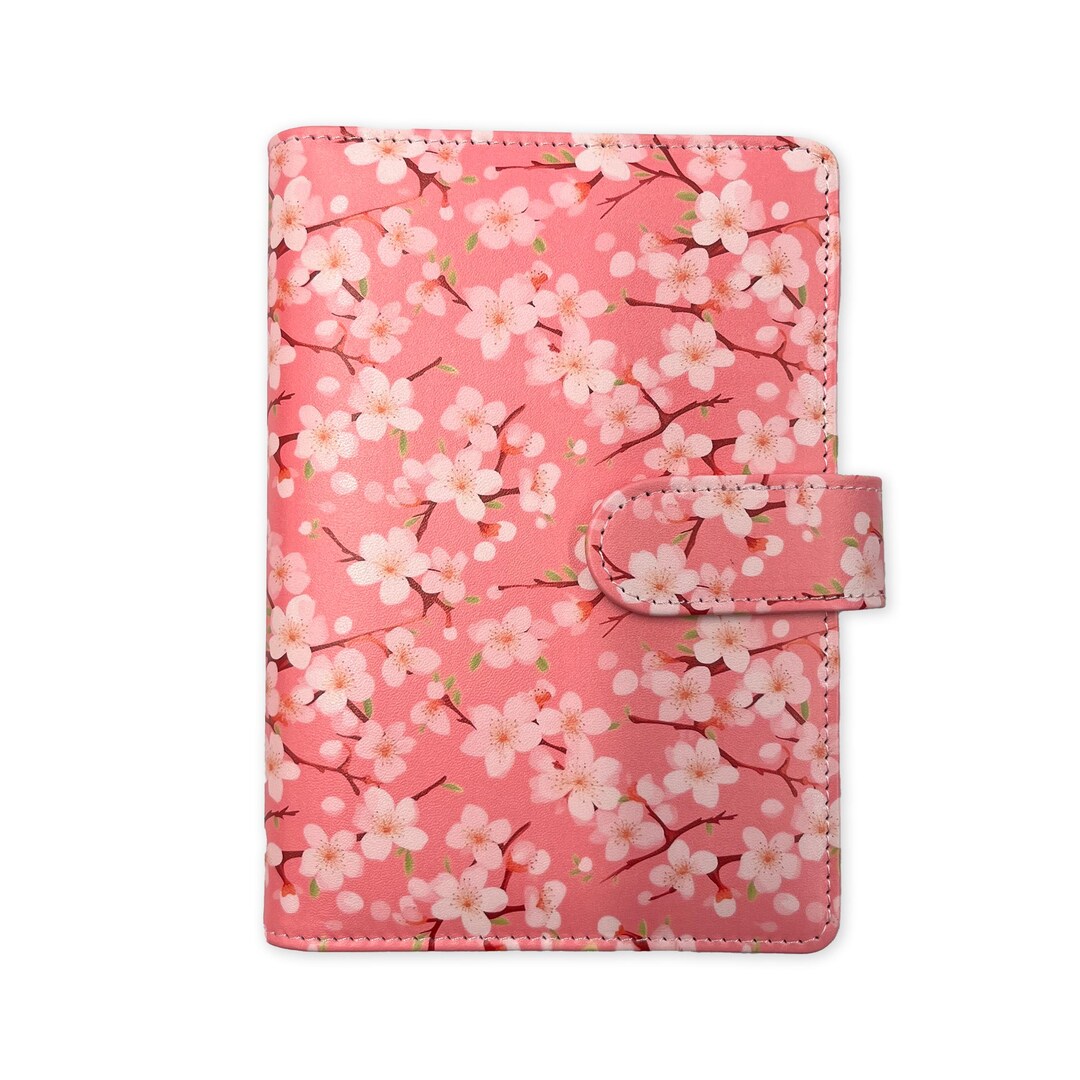 Sakura PU Leather A6 Budget Binder | Custom Option Available | Budget ...