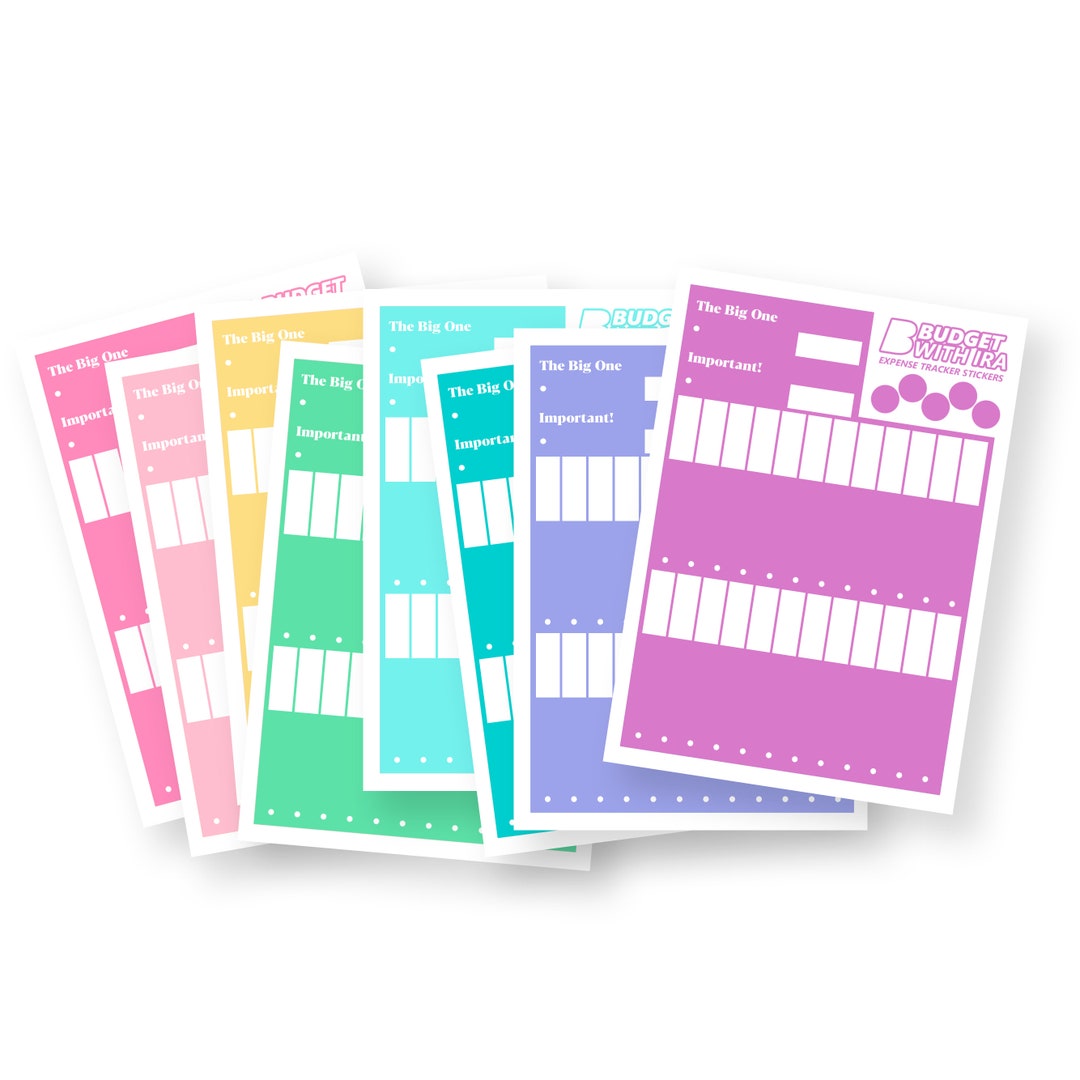 Expense Tracker Sticker Sheets | to Fit B3 Budget Planner | Budget With ...