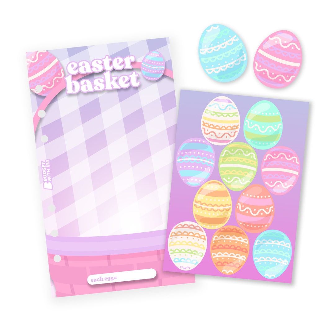 Easter Basket Sticker Savings Challenge | Stickers & Savings Dashboard ...