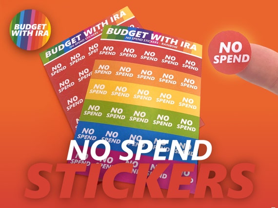 No Spend Stickers Track No Spend Days on Your Budget | Etsy