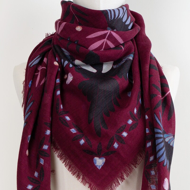 Hermes Scarf Black and Red - Etsy UK