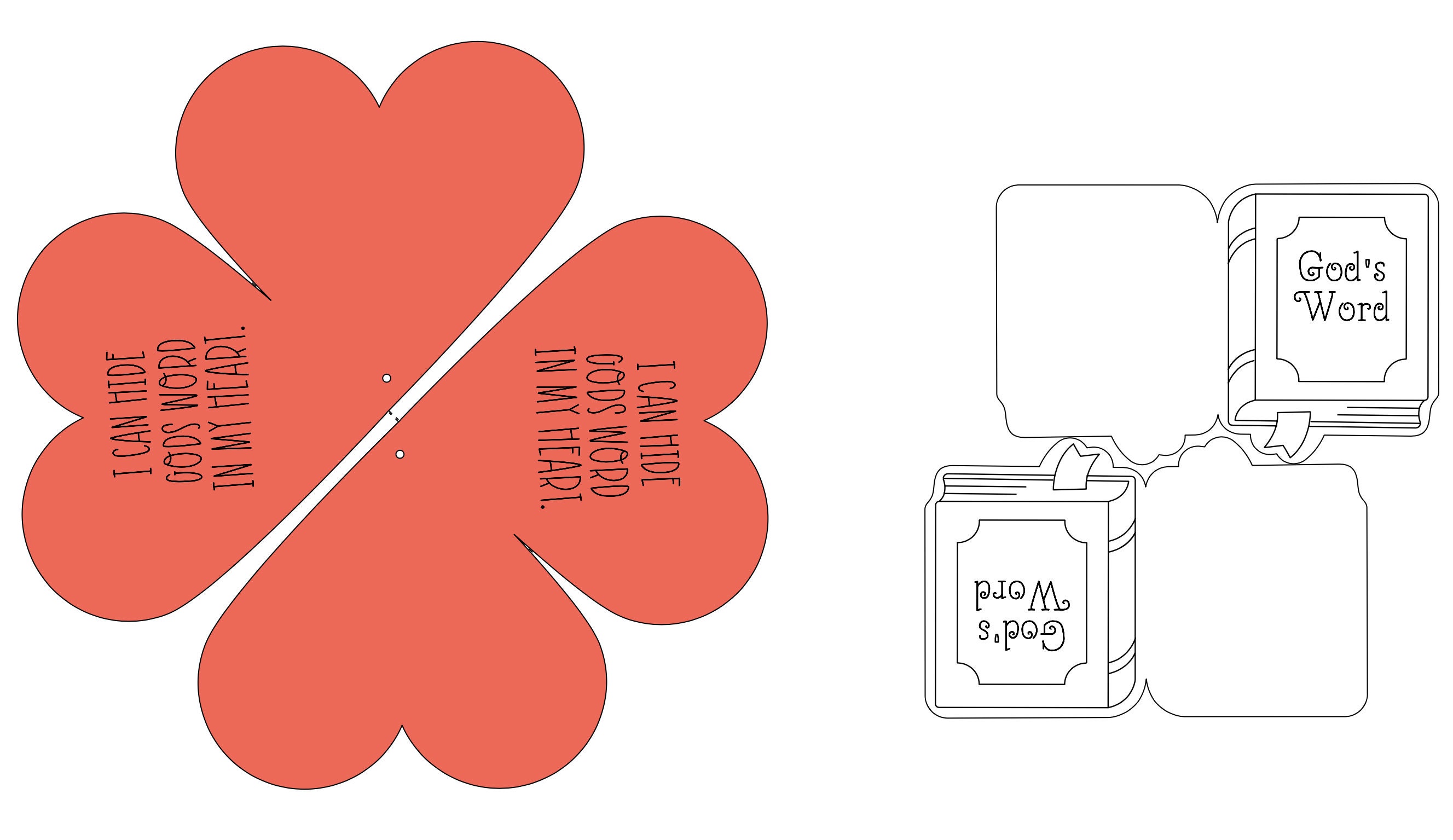 Hide Gods Word in Your Heart Sunday School Craft - Etsy