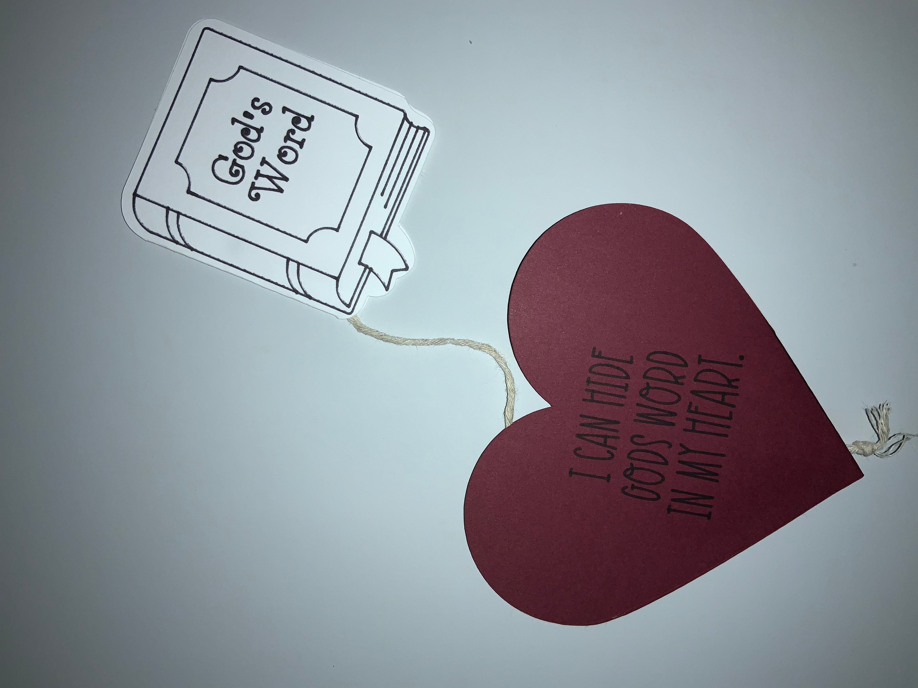 Hide Gods Word in Your Heart Sunday School Craft - Etsy