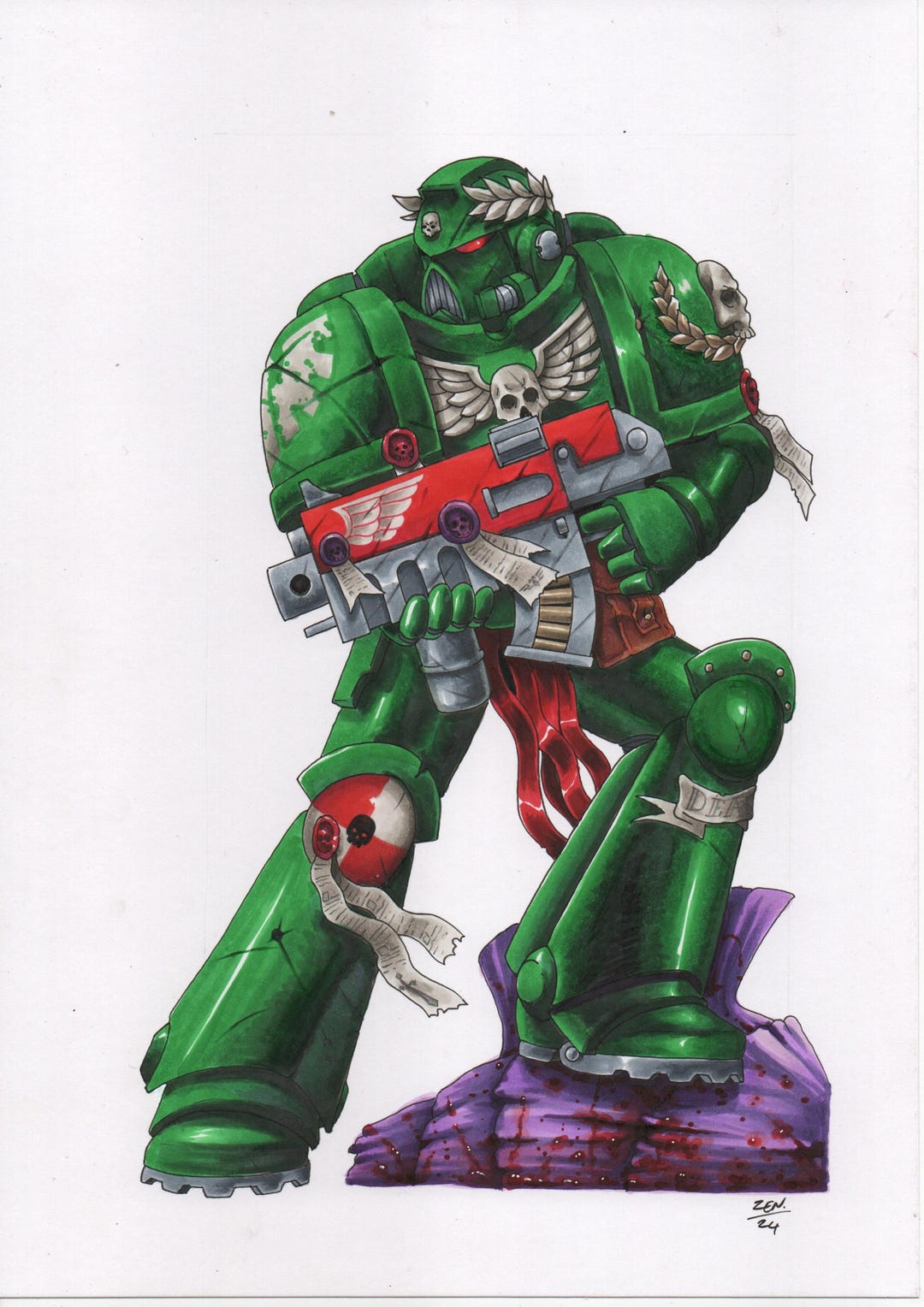 Green Trooper signed Print - Etsy