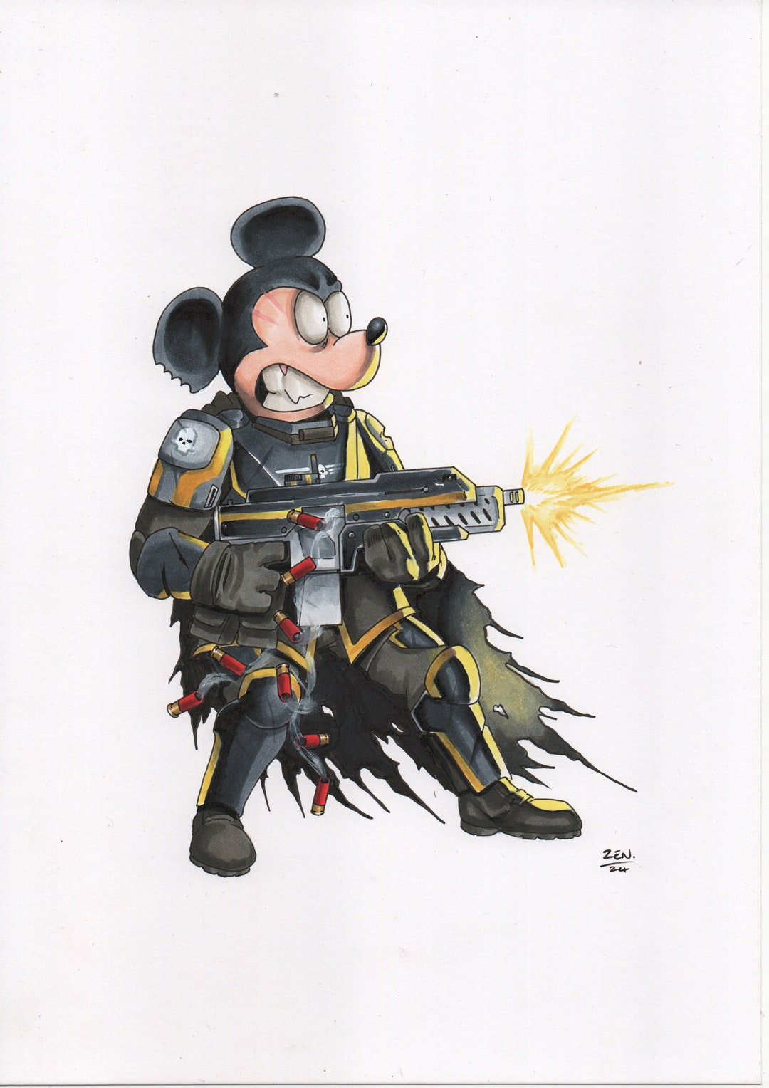 Helldiver Mick original Drawing - Etsy