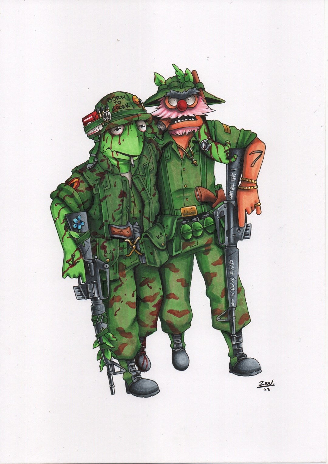 Muppet in Arms original Drawing - Etsy