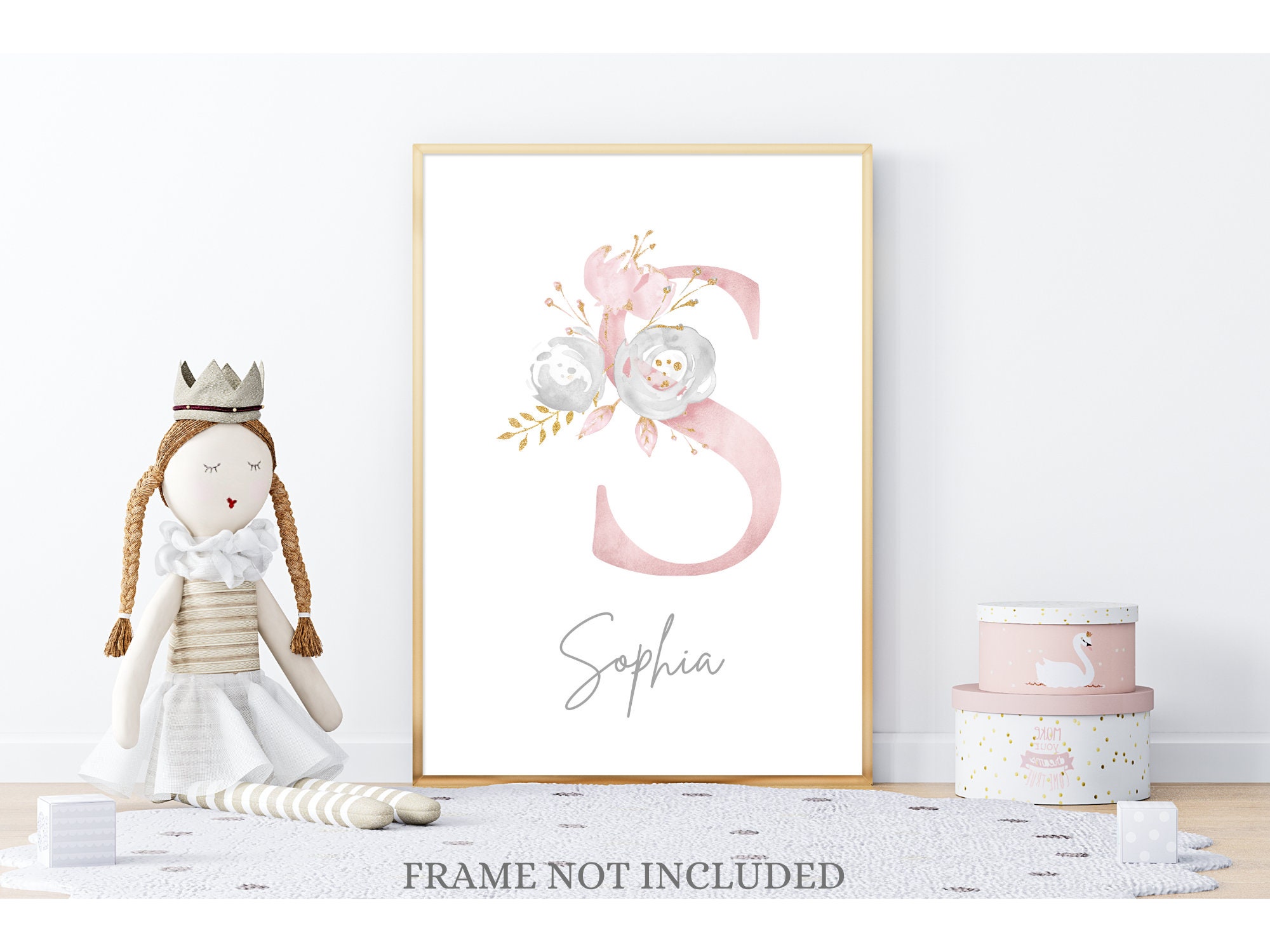 Initial Name Print Letters Wall Decorletter Wall Artletter - Etsy Canada