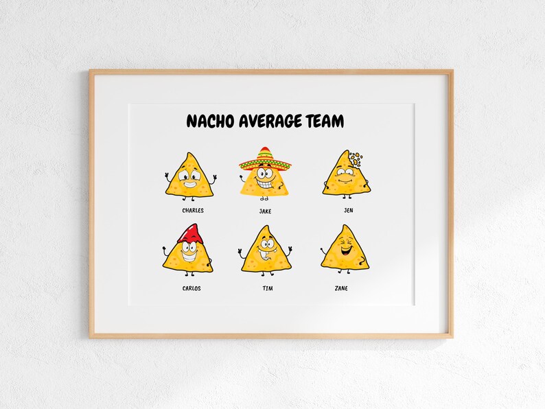 Nacho Average Team Printable • Funny Coworker Gift • Team Gift • Staff ...