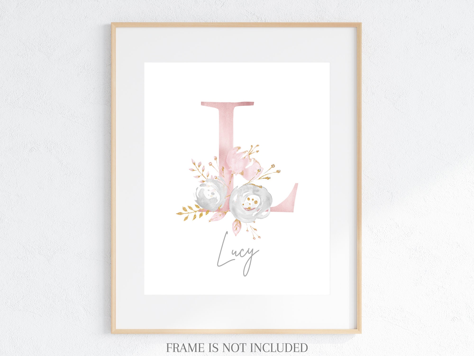 Initial Name Print, Letters Wall Decor,letter Wall Art,letter Sign ...