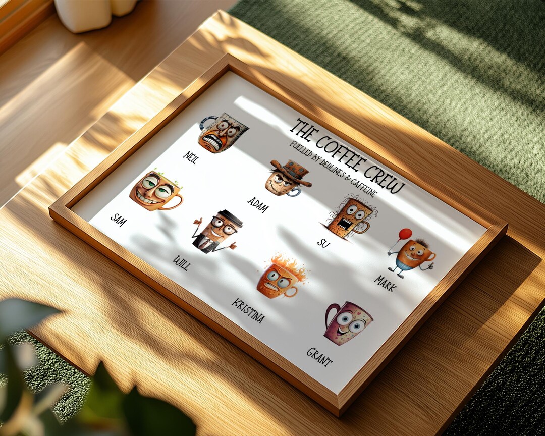 Printable Coffee Crew Farewell Gift – Funny Office Team Decor - Etsy