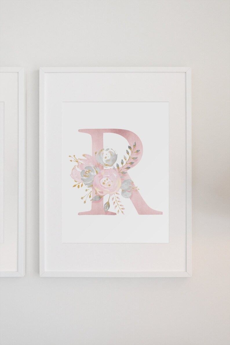 Initial Name Print Letters Wall Decorletter Wall Artletter - Etsy Canada